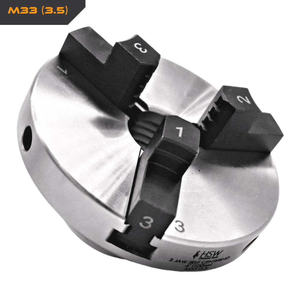 3 Jaw 100mm 4" Precision Self Centring Lathe Chuck