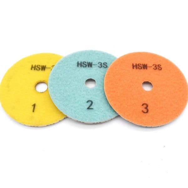 3 Step Wet Diamond Polishing Pads