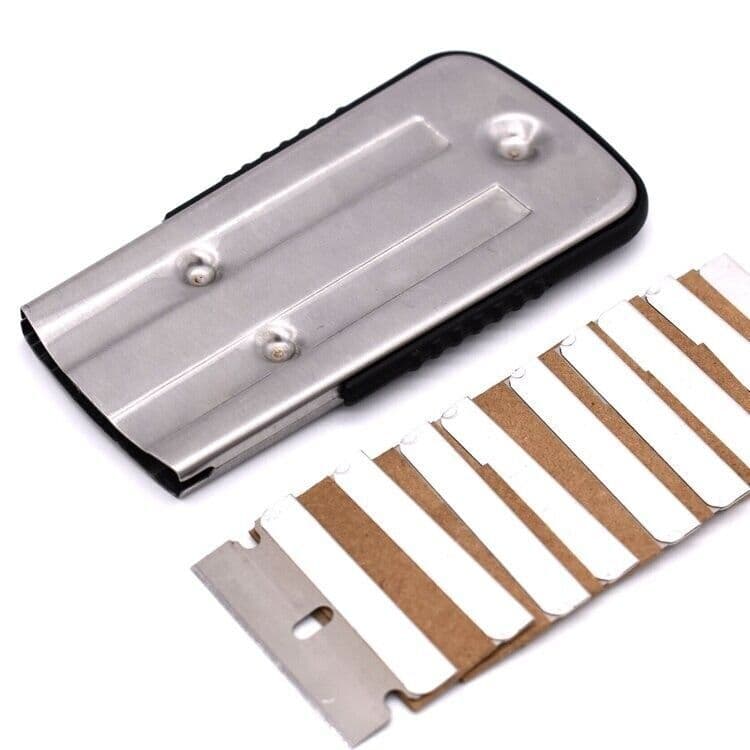 Retractable Metal Holder For Single Edge Razor Blades