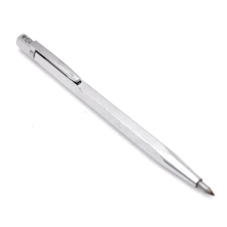 Tungsten Carbide Tipped Scribe Pens Silver Hexagon