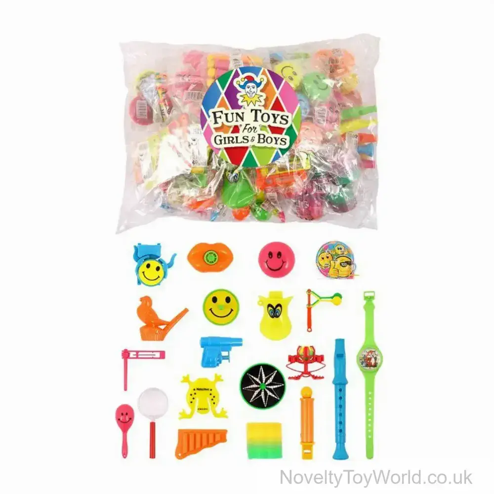 100 Piece Mega Mini Toy Assortment - Priced Per Bag | Party Toys Bulk