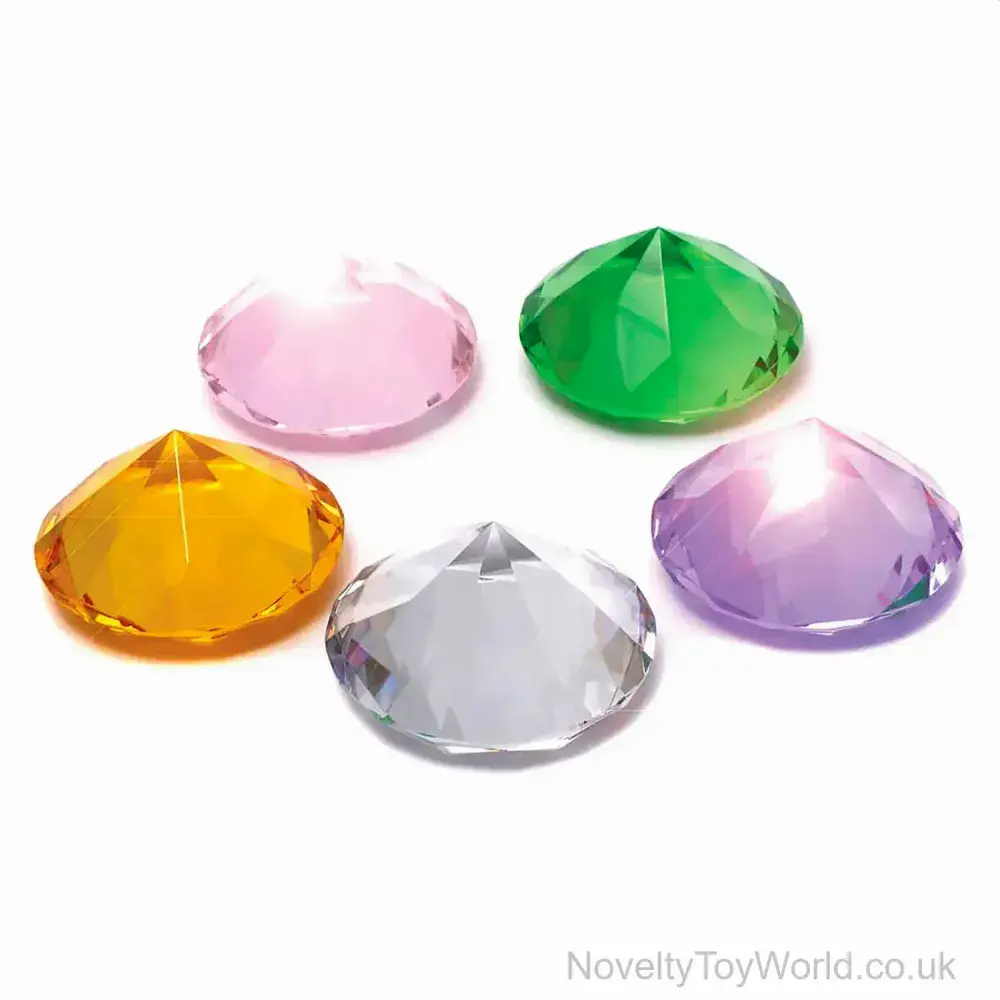 Wholesale | 5cm Assorted Glass Gems & Diamonds - Girl's Fake Jewels