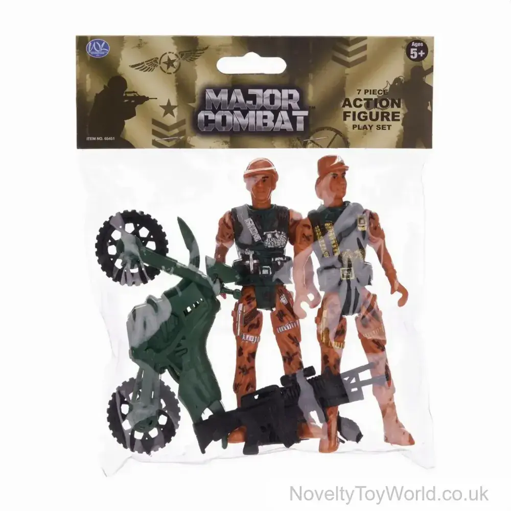 7 Piece Mini Army Action Figures Play Set | Combat Toys Wholesale