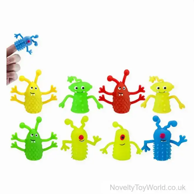 Alien Monster Finger Puppets - 4 Assorted (5cm) | Wholesale Puppets