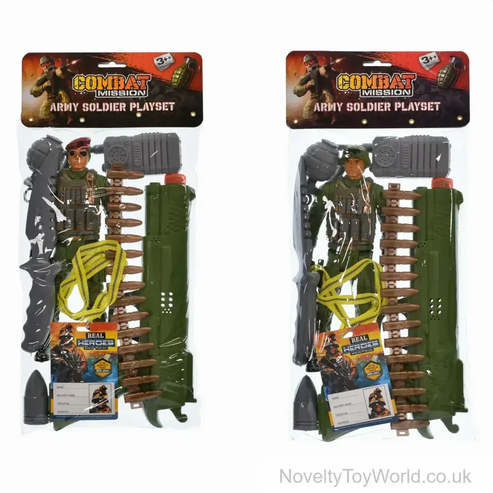 Wholesale Army Soldier Play Set With Accessories - 8 Pieces | Bulk Buy ...