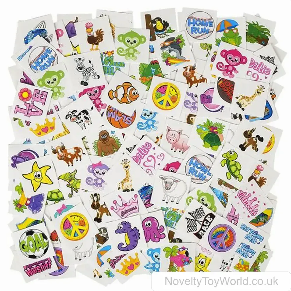 Bulk Buy | Assorted Temporary Transfer Tattoos - Kids' Novelties
