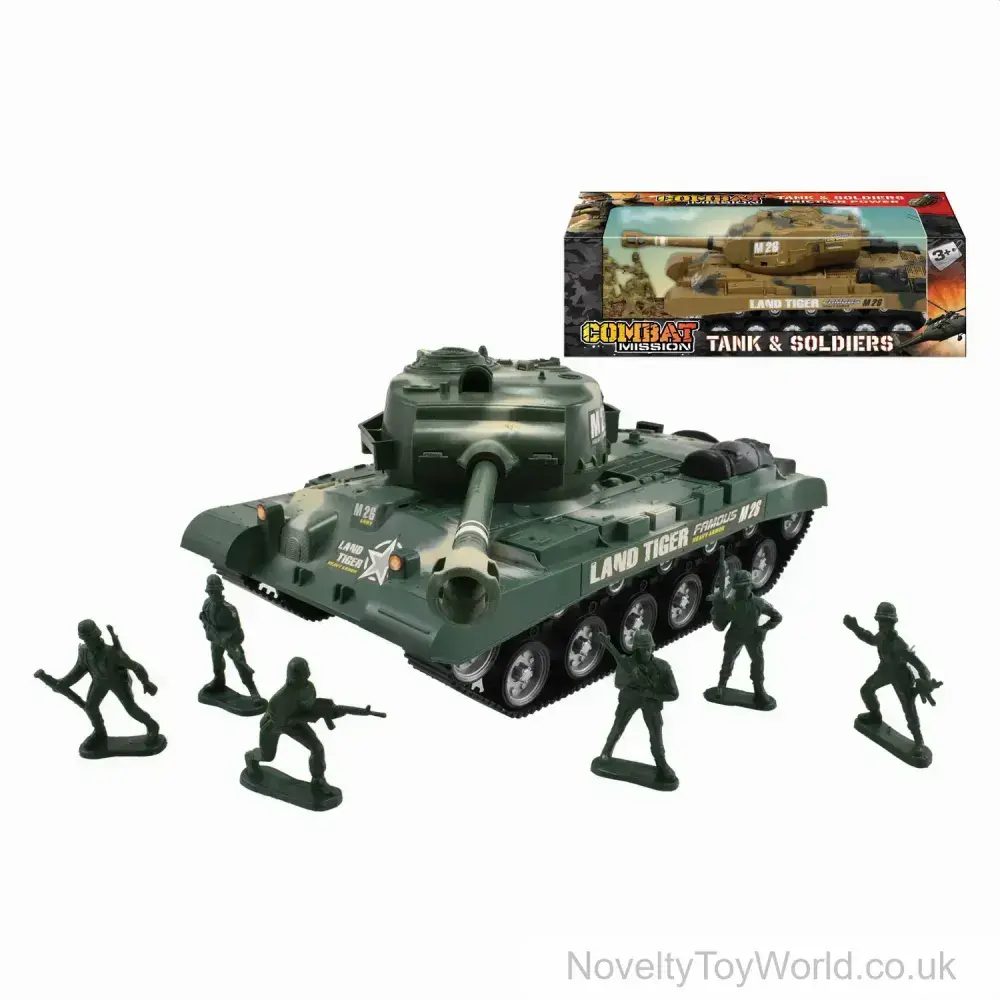 Battle Tank Set Boxed - Army Tank & Soldiers Set | Wholesale Birthday Gifts