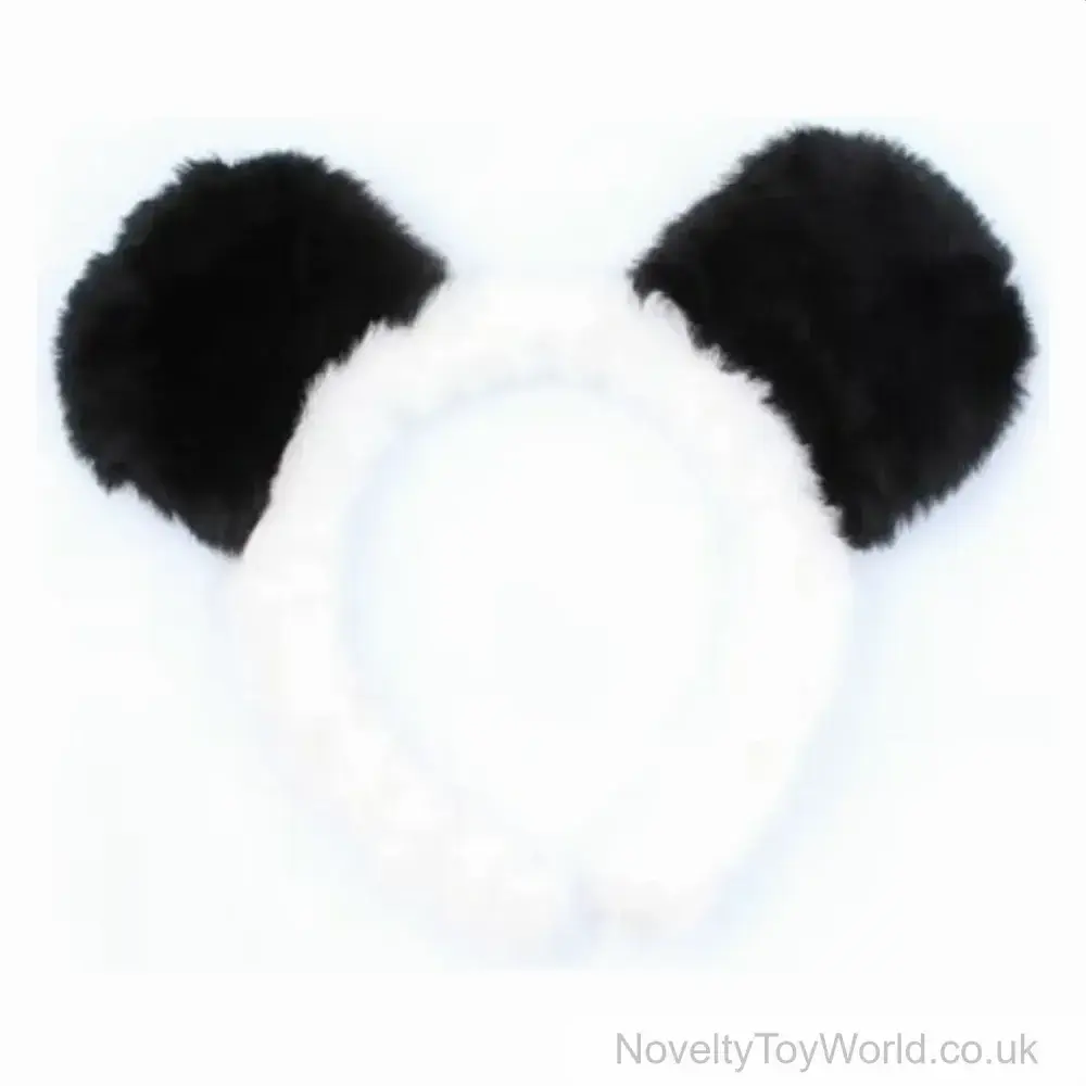 Black and White Panda Ears Party Headband