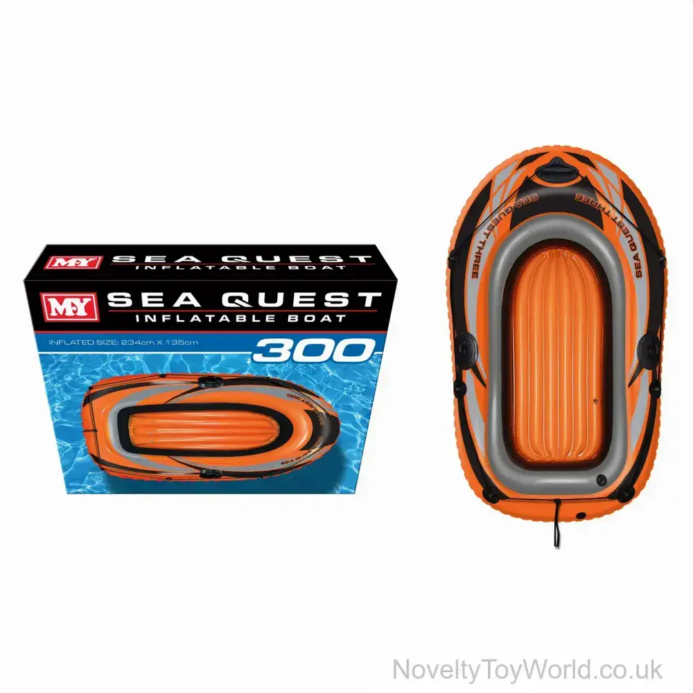 Black & Orange Inflatable Dingy Boat (234cm x 135cm) | Wholesale