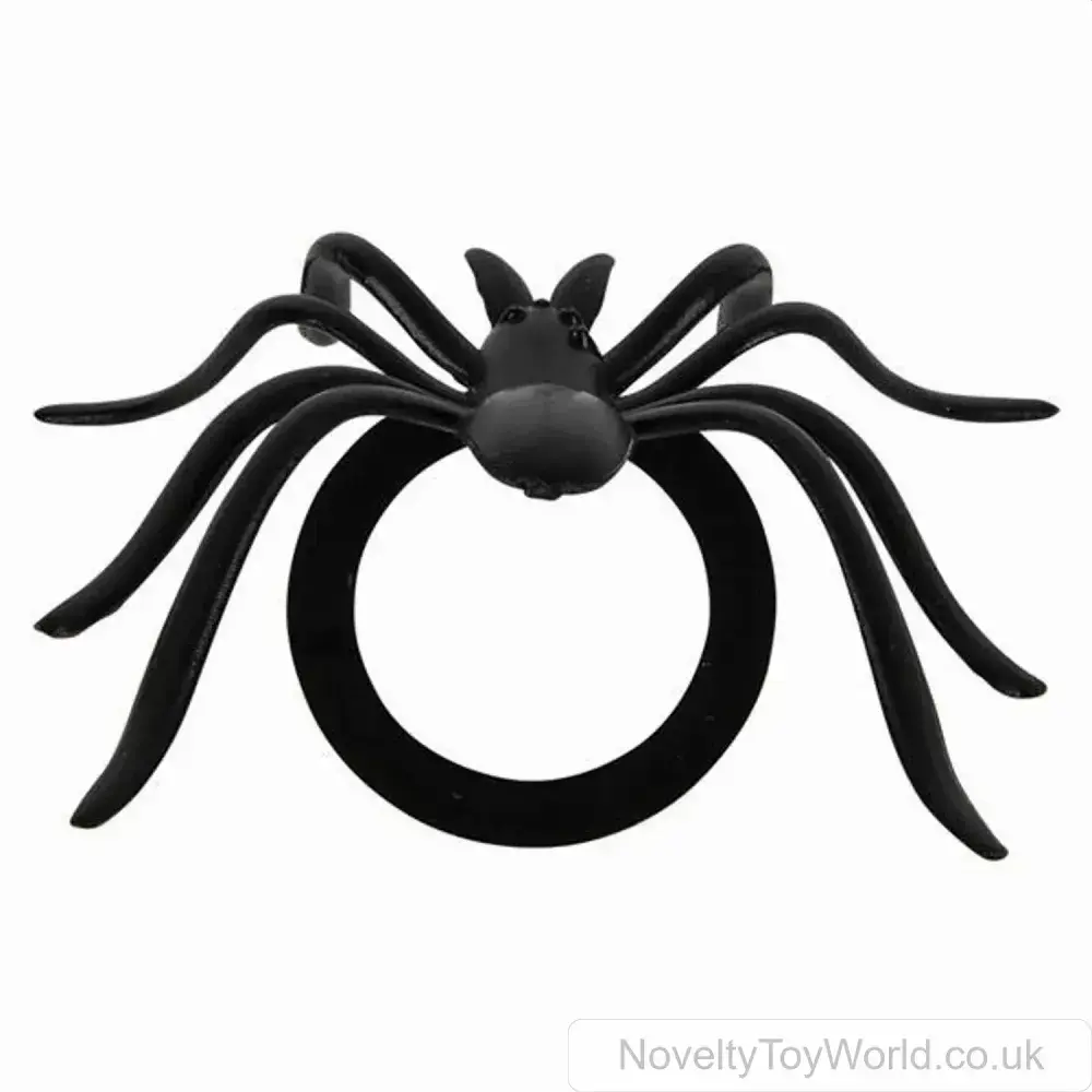 Wholesale | Black Spider Rings - Halloween Novelty