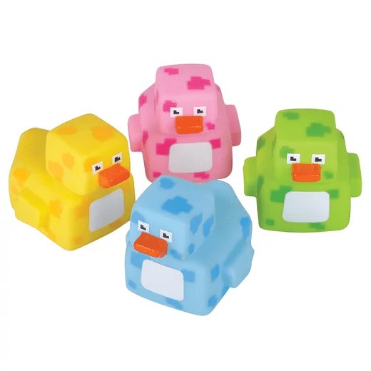 Block Head Pixel Novelty Rubber Ducks (5cm) | Wholesale Rubber Duckies