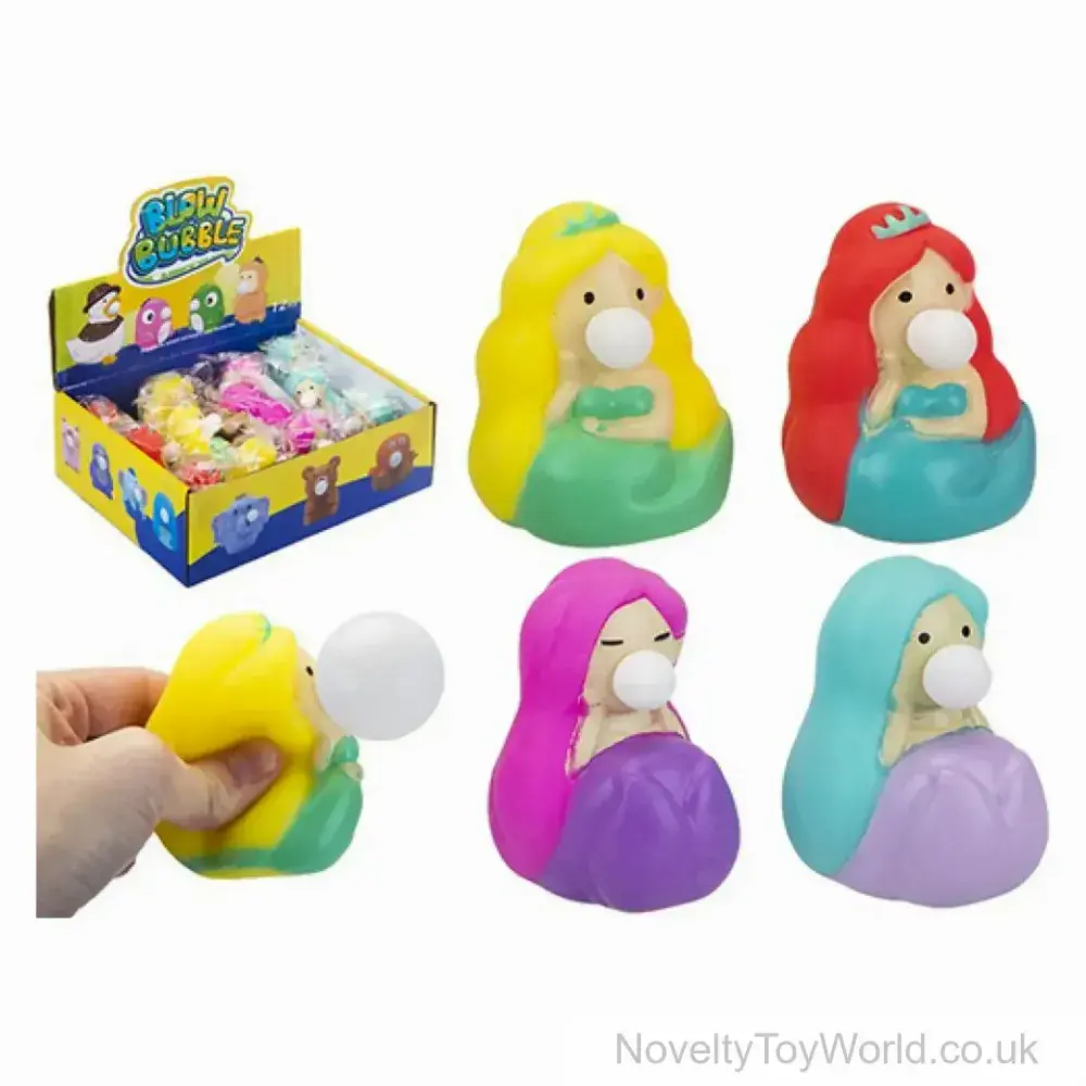 Blowing Bubble Mermaid Squishy Toy (8cm) | Wholesale Sensory Toys For Kids