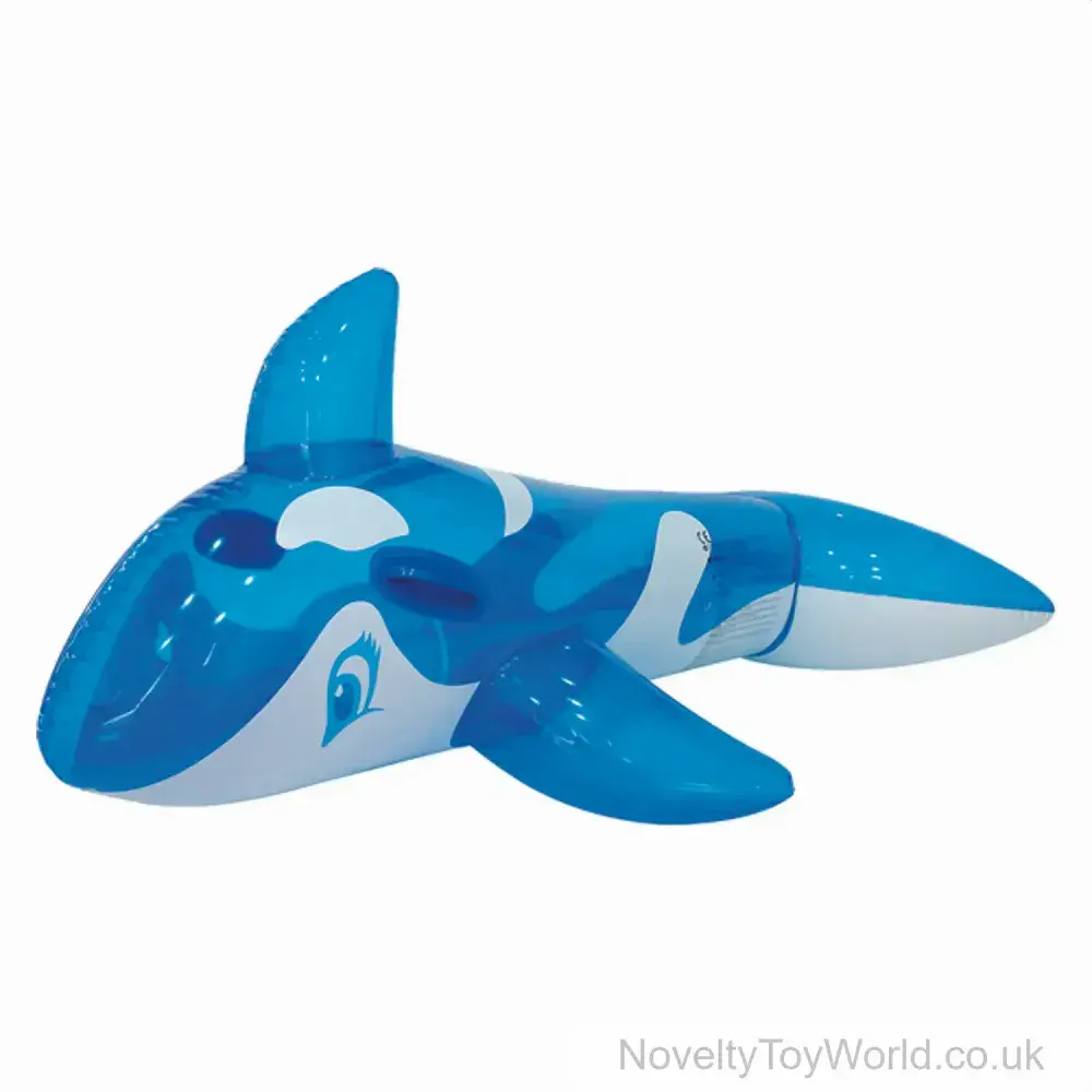 Blue Ride On Whale Inflatable Pool Toy (145cm) | Wholesale Summer Toys