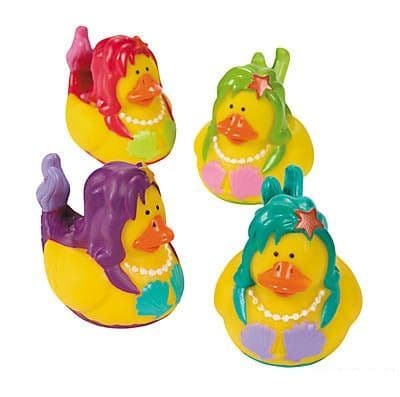 Bright Colour Mermaid Rubber Ducks (5cm) | Wholesale Novelty Duckies