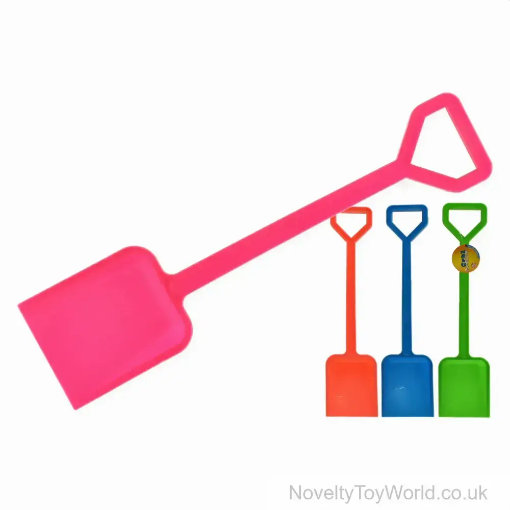 Bright Colour Plastic Beach Spades (45cm) | Wholesale Kids Summer Toys