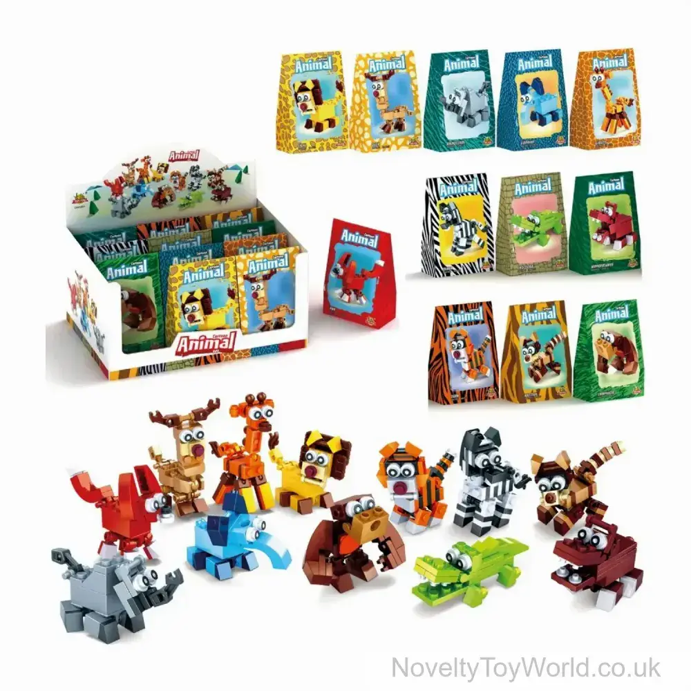Build Your Own Jungle Animal Block Set - 12 Assorted | Wholesale Animal ...