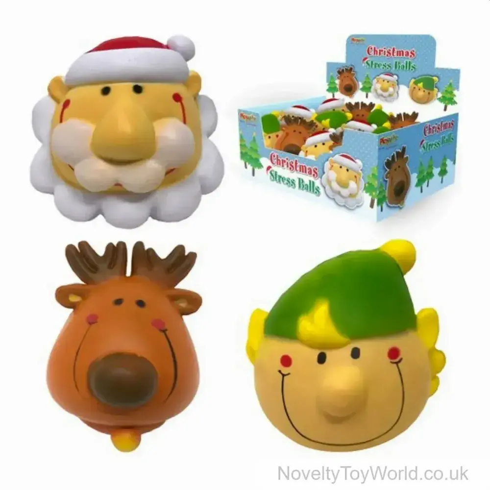Christmas Characters Stress Balls (8cm) | Wholesale Stress Toys & Balls UK