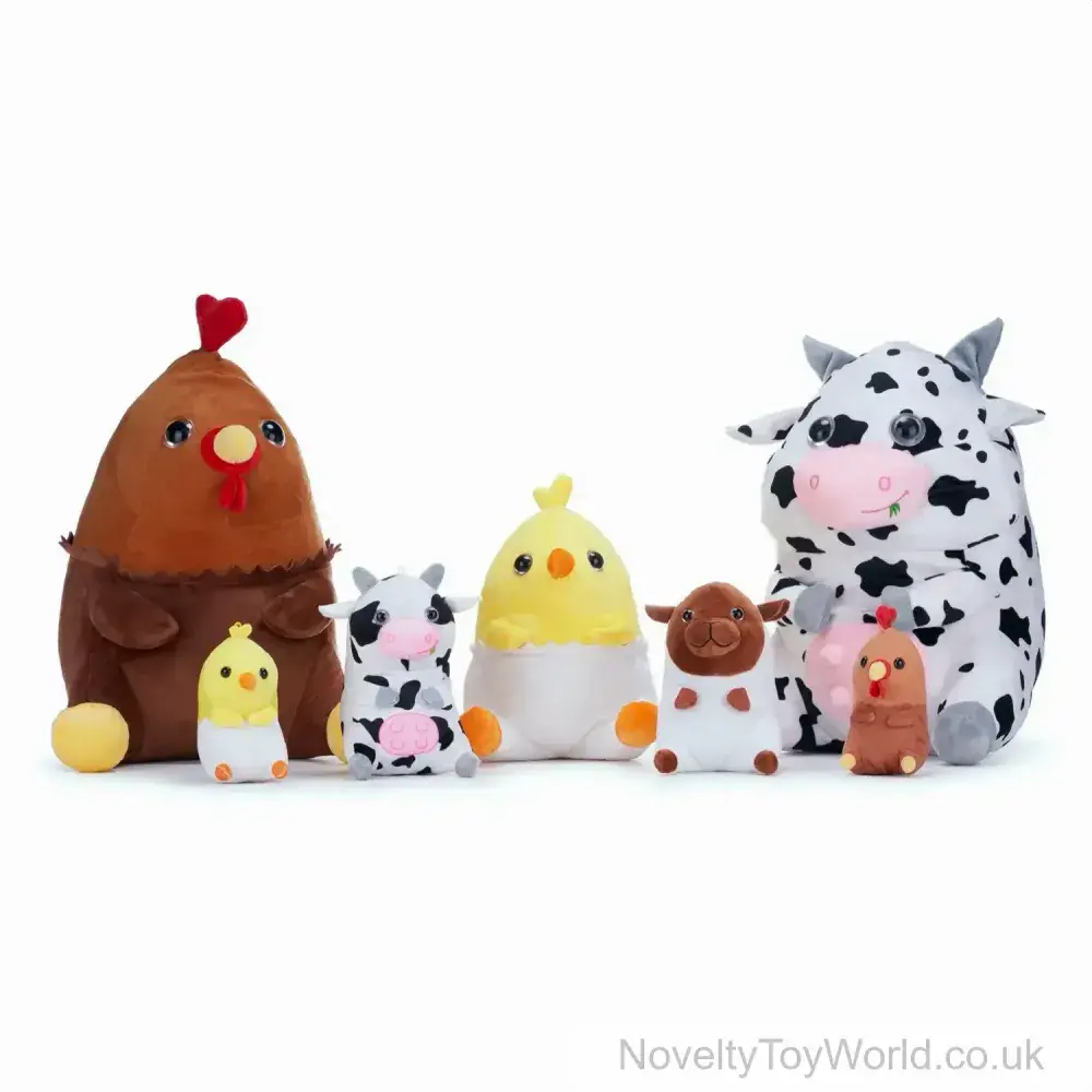 Chubby Farmyard Animal Soft Toy (19cm) | Bulk Buy Plush Toys