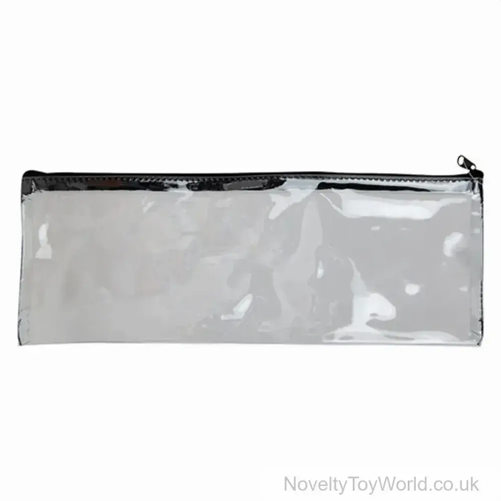Clear Exam Pencil Case with Zip (32cm) | Wholesale School Supplies