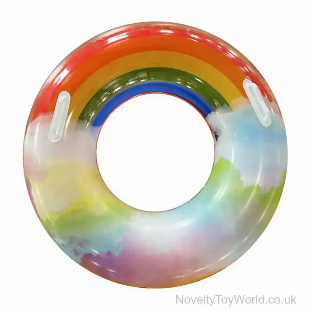Cloud Design Rainbow Swim Ring (91cm) | Wholesale Pool Toys & Tubes UK