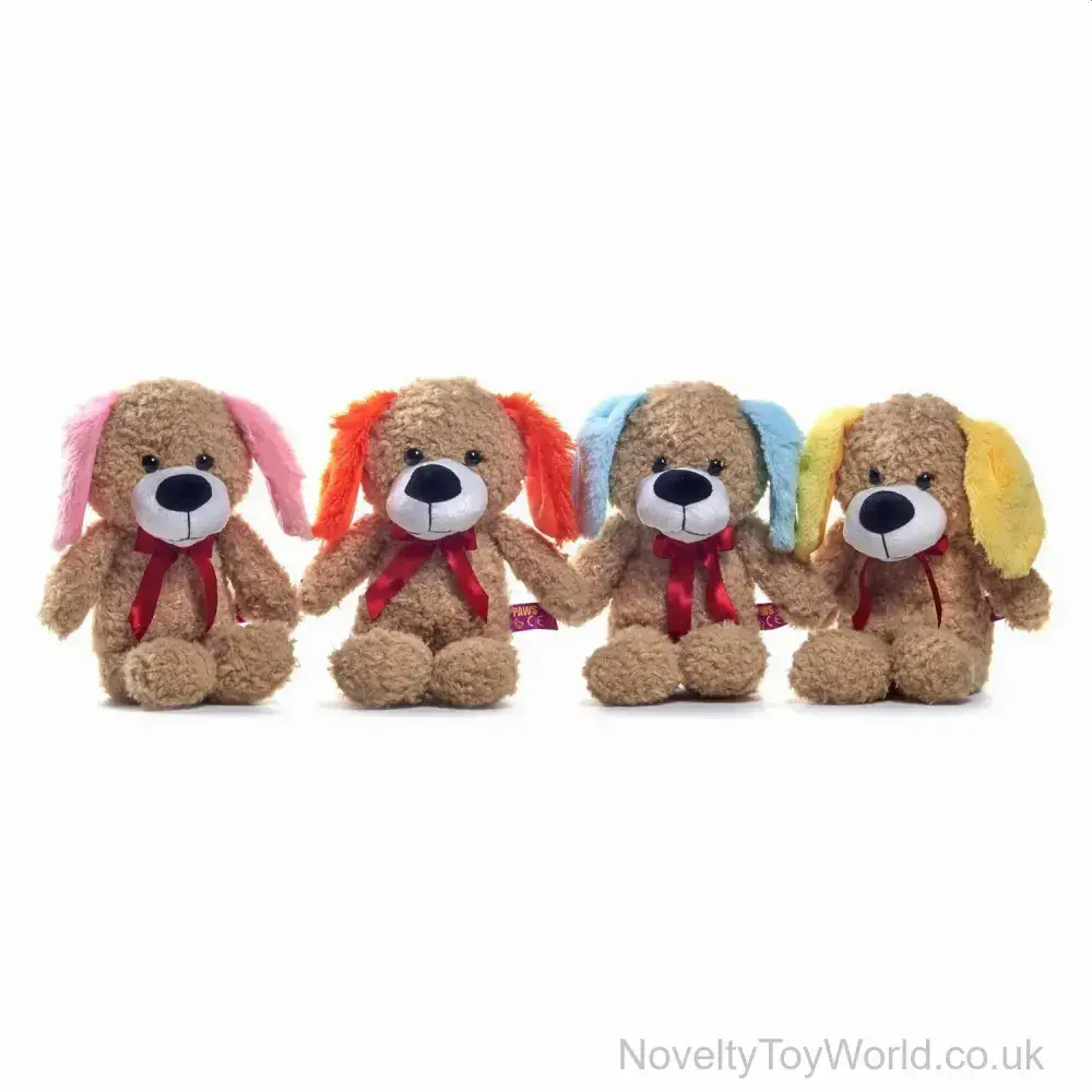 Cute Brown Fluffy Dog Soft Plush Toy - 4 Assorted (32cm) | Toy Animals