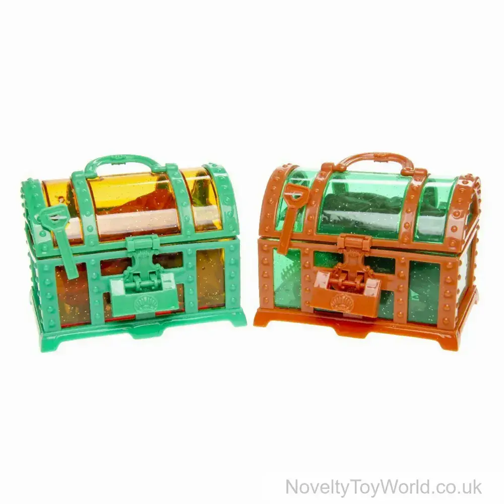 Dinosaur Treasure Chest 9 Piece Playset (10cm) | Dino Wholesale