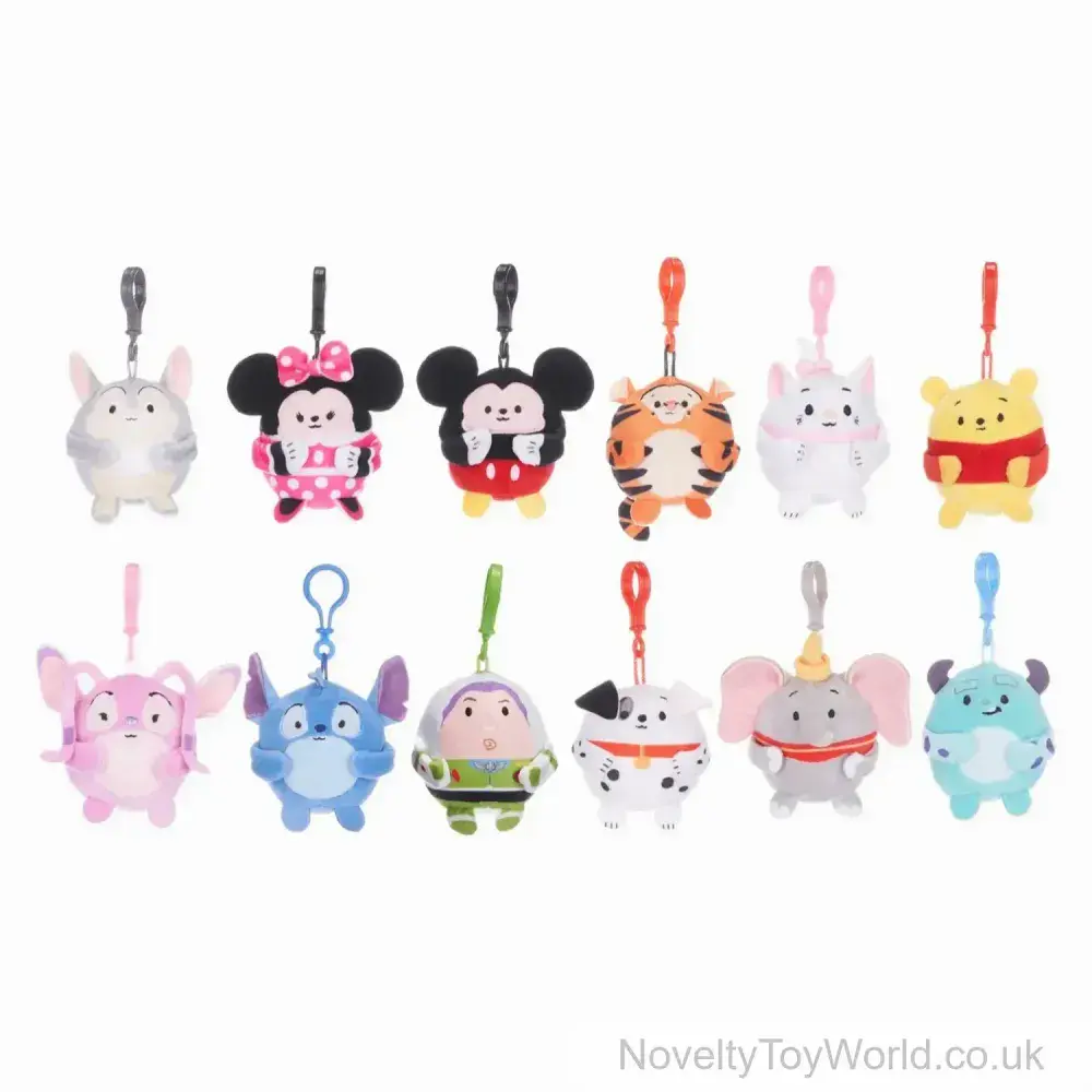 Disney Characters Squashy Podgies Bag-Clips - 12 Assorted (8cm ...