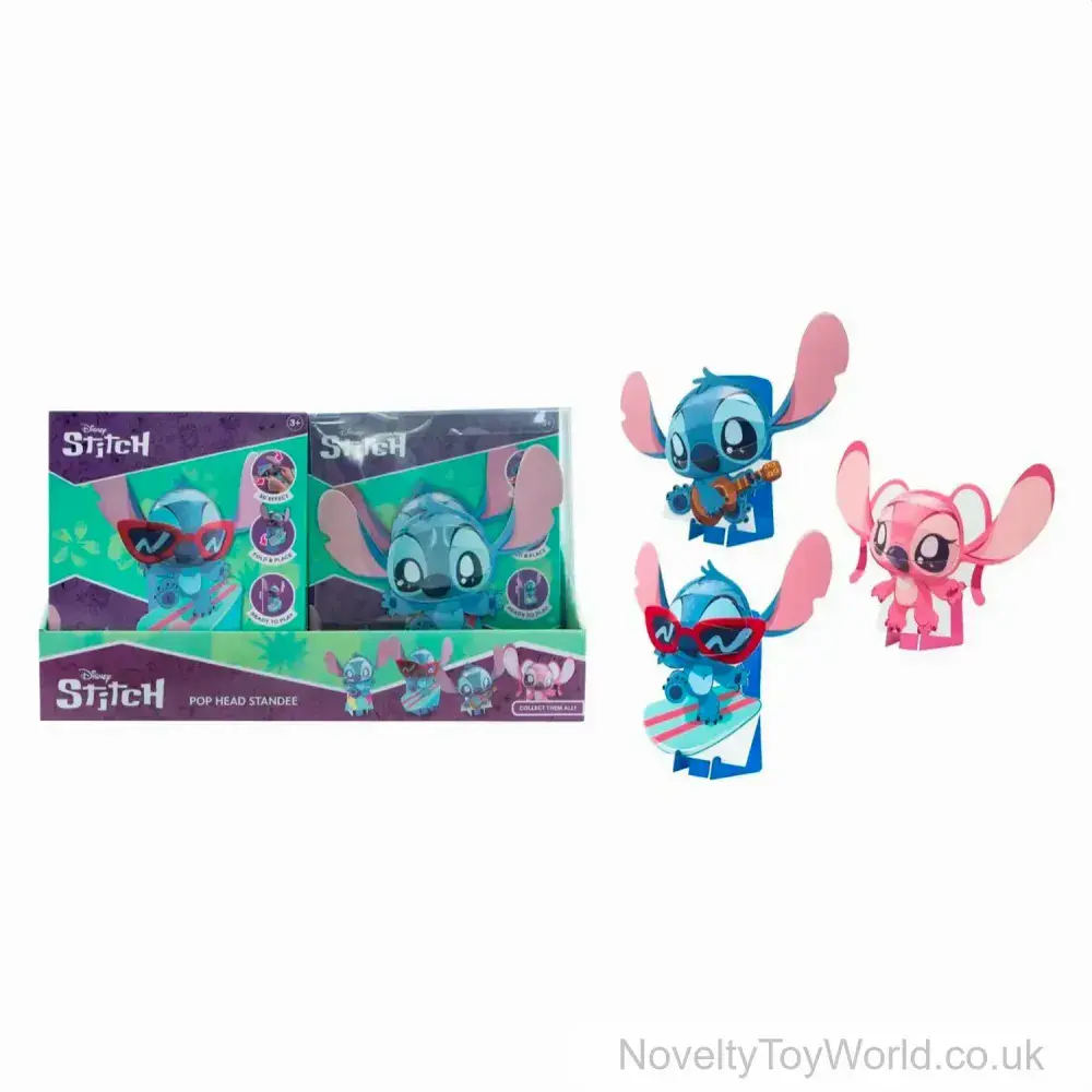 Disney Stitch 3D Pop Head Standee - Assorted (20cm) | Wholesale Disney ...