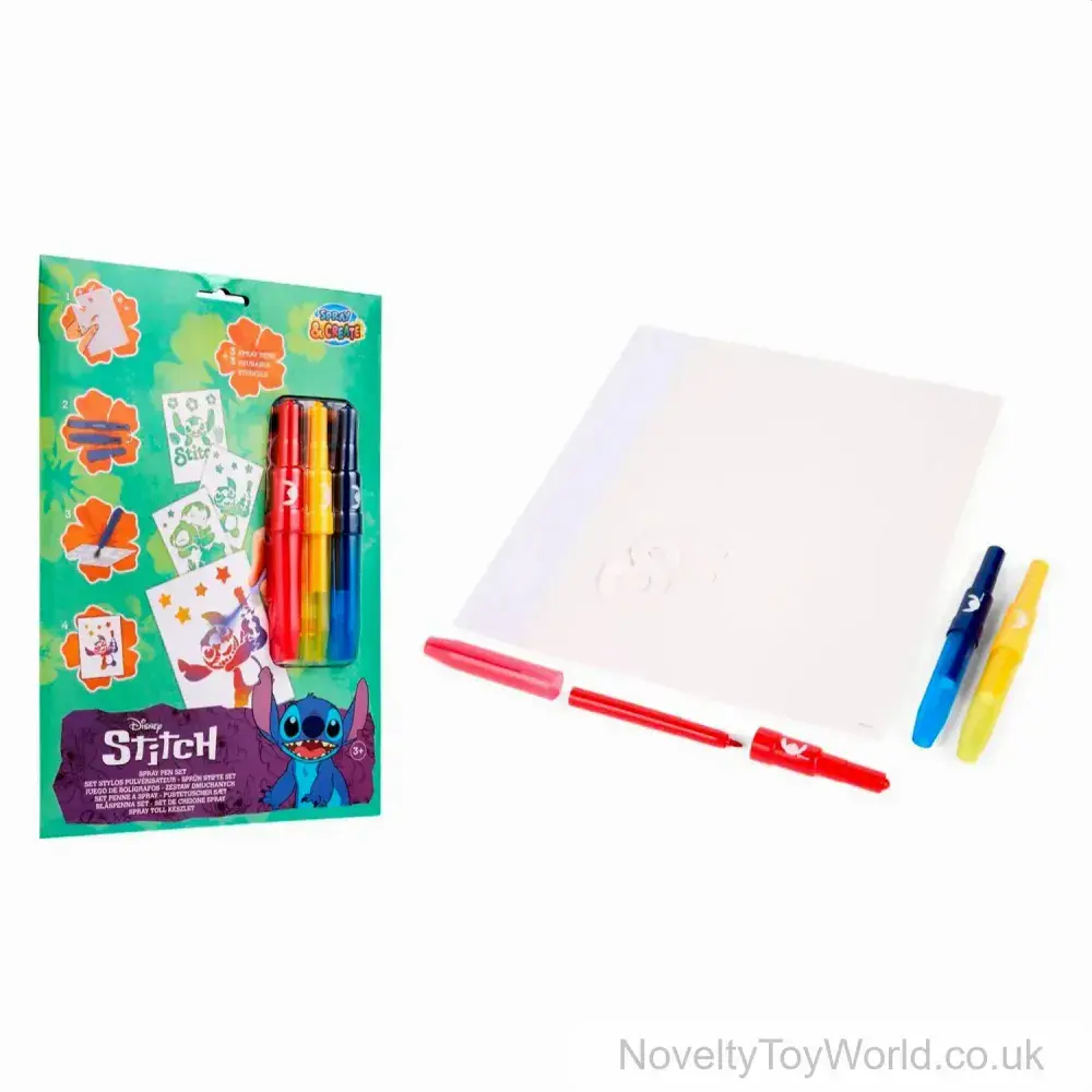 Disney Stitch Spray Art Pens & Stencils Set | Disney Wholesale