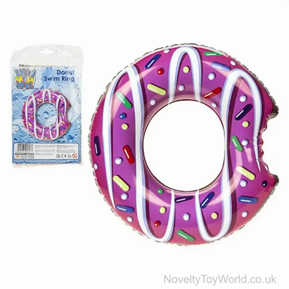 Doughnut Inflatable Swim Ring Pool Toy (90cm) | Wholesale Summer ...