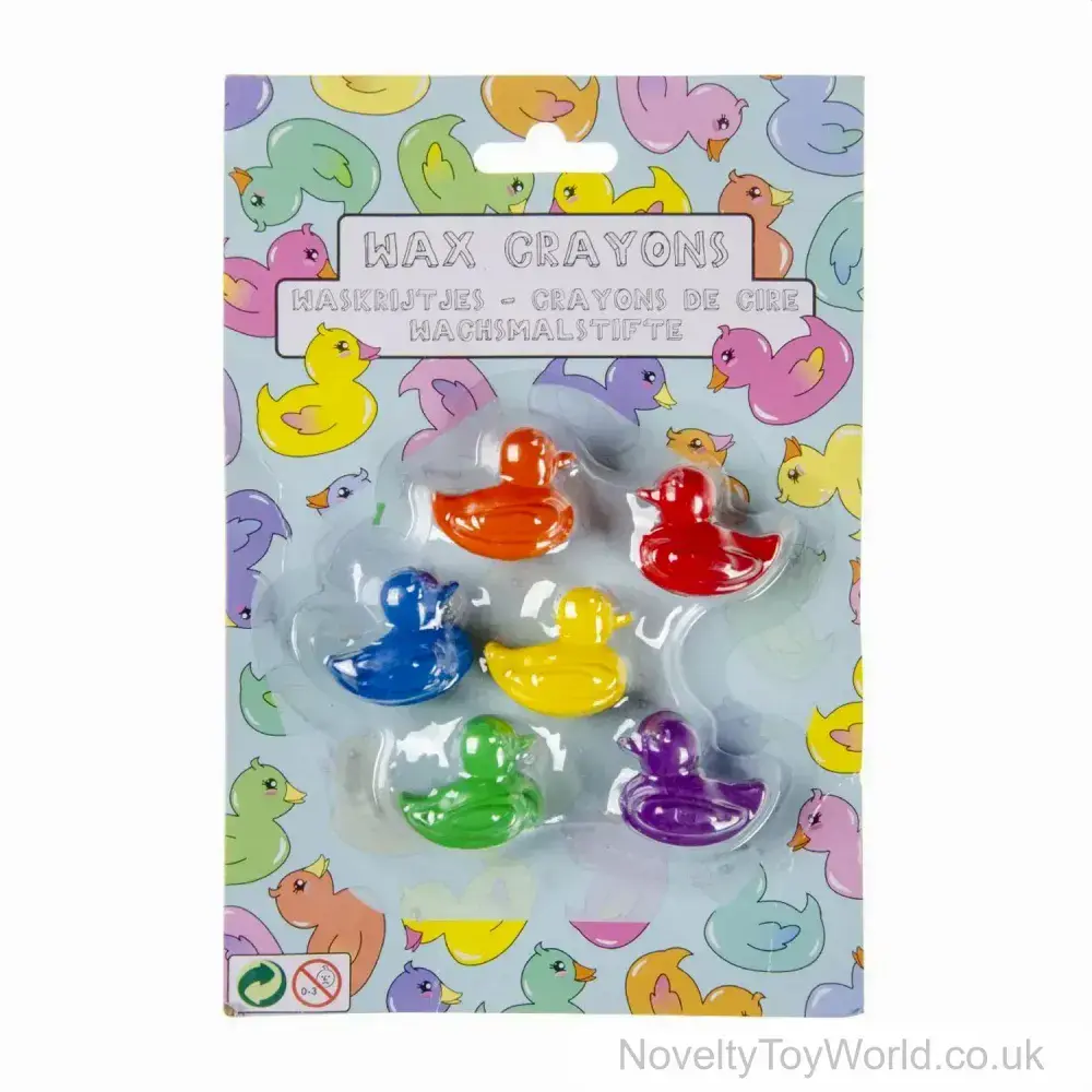 Duck Wax Crayons - Pack of 6 | Duck Birthday Supplies Wholesale