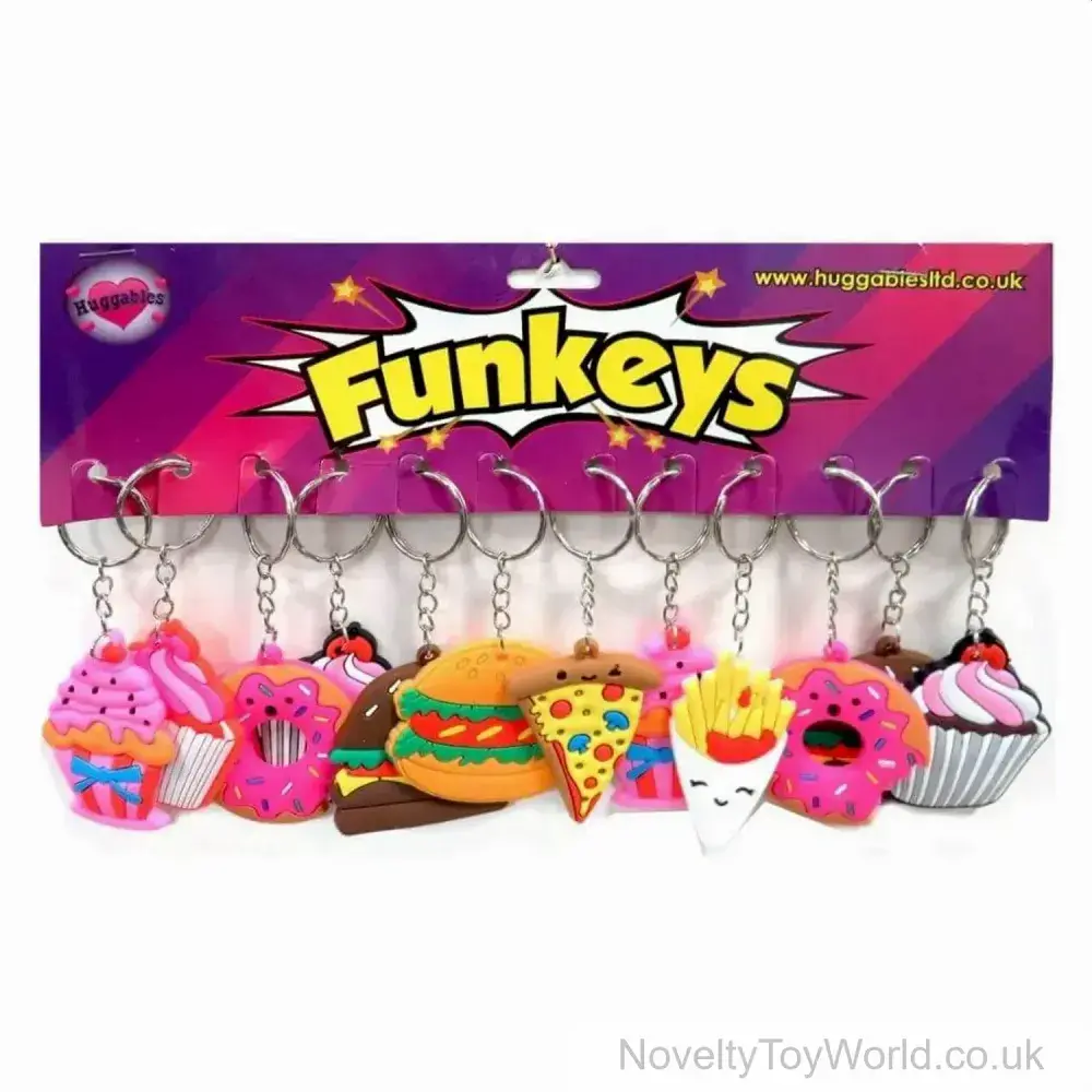 Wholesale | Fast Food PVC Keyring - Pizza, Fries, Donuts | Bulk Buy ...
