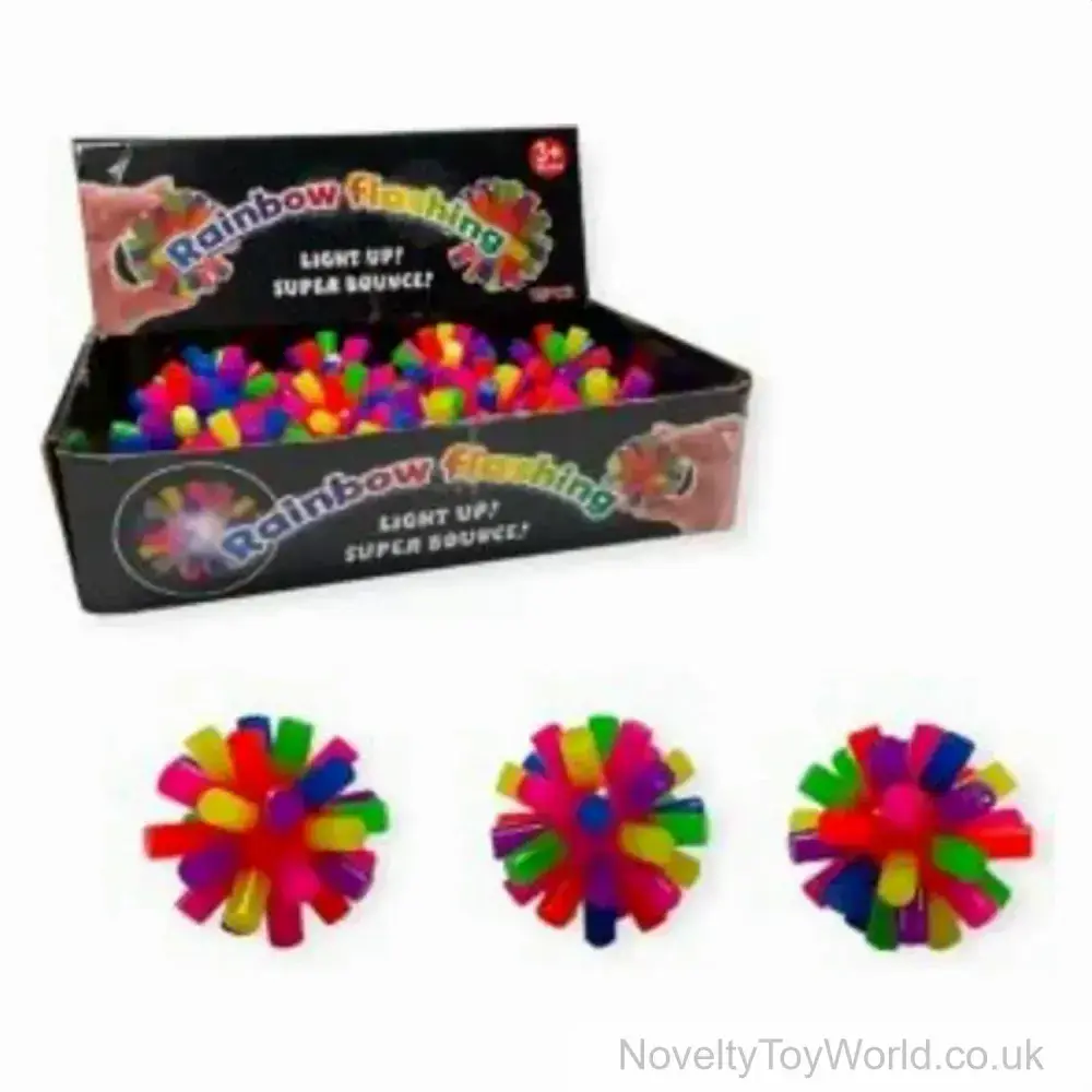 Flashing Rainbow Sensory Ball (7cm) | Bulk Buy Fidget Toys UK