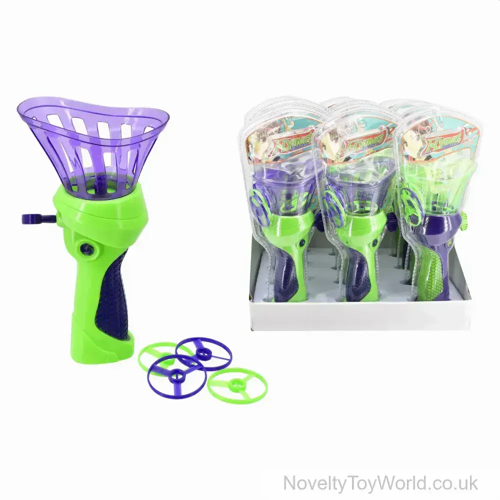 Flying Disc Pull String Launcher & Catcher | Wholesale Launch Toys