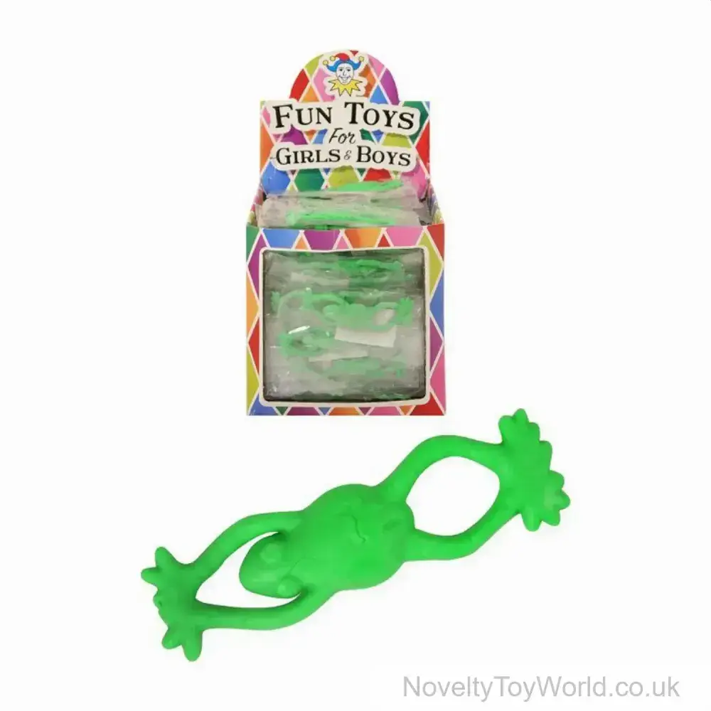 Flying Flick Stretchy Frog Toys (8.5cm) | Wholesale Novelty Animals