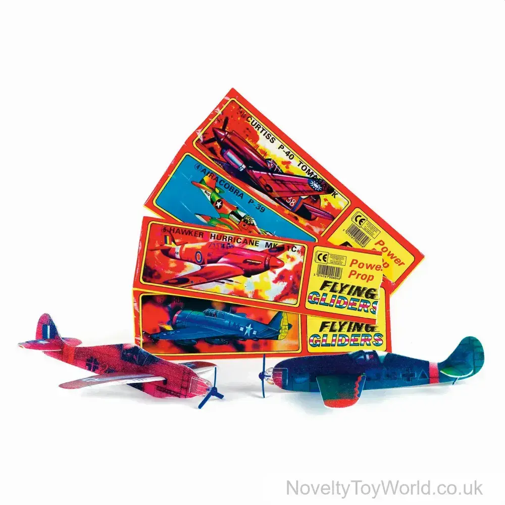 Bulk Buy | Flying Foam Gliders 12 Assorted - Self Assembled Toy Plane
