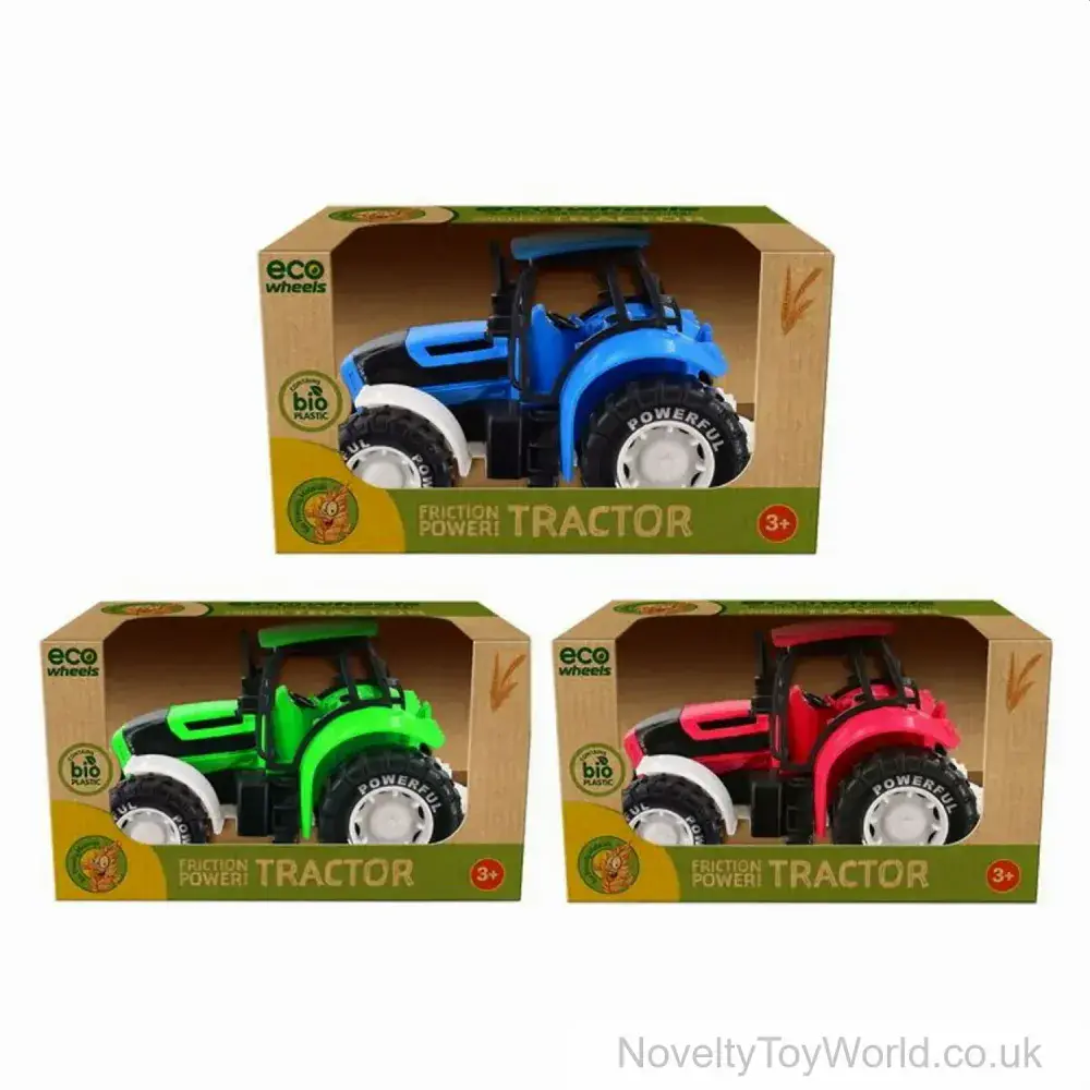 Friction Powered Bio Plastic Toy Tractor (21cm) | Wholesale Farm Toys