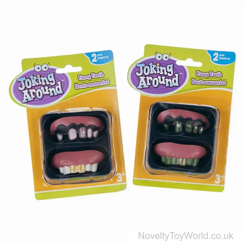 Bulk Buy | Funny Fake Joke Teeth Packs of 2 - Assorted