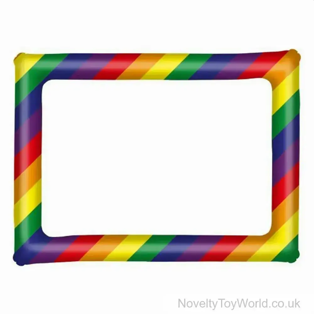 Gay Pride Rainbow Inflatable Photo Frame (80cm) | Wholesale Novelties UK
