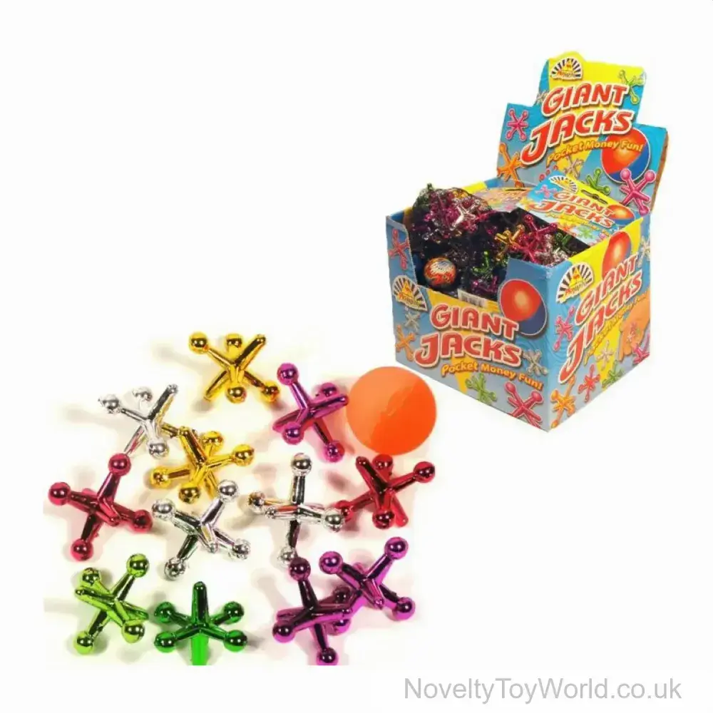 Giant Jacks Game Set - Jacks & Ball (15cm x 10cm) | Bulk Buy Indoor ...