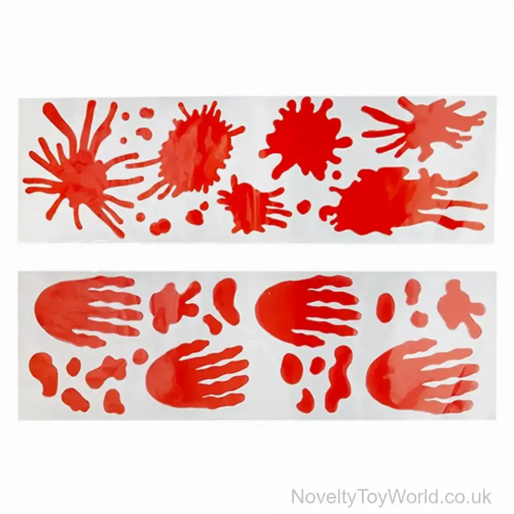 Halloween Gel Blood Window Stickers 3 Assorted | Wholesale Halloween ...