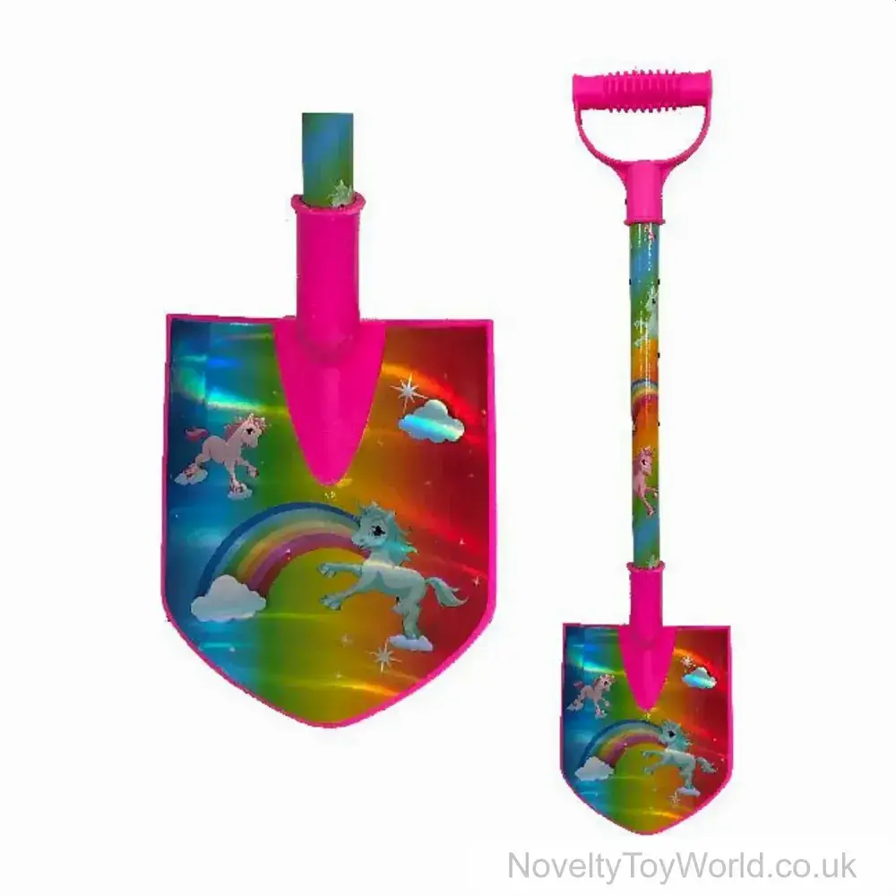 Holographic Unicorn Beach Spade (52cm) | Summer Toys Wholesale