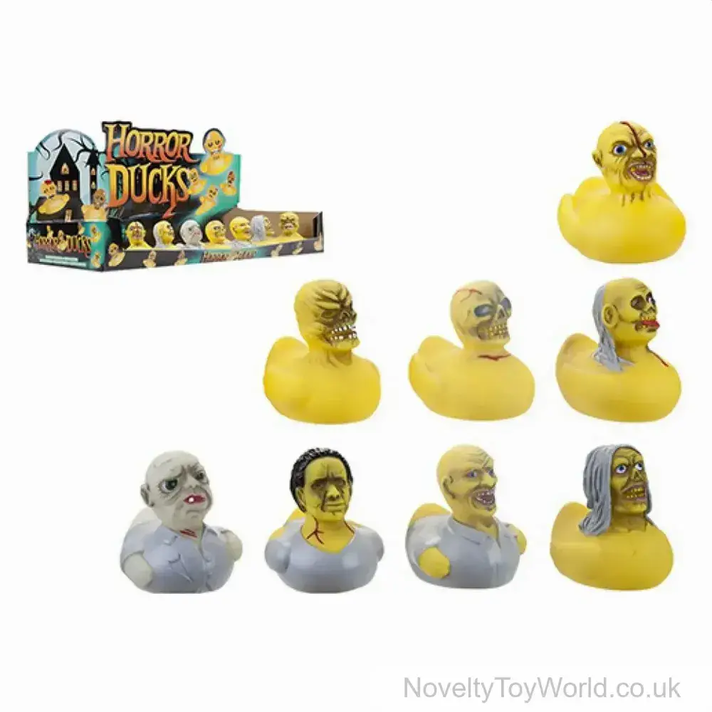 Horror Ducks - Scary Novelty Rubber Duckies (8cm) | Bulk Buy Novelties UK