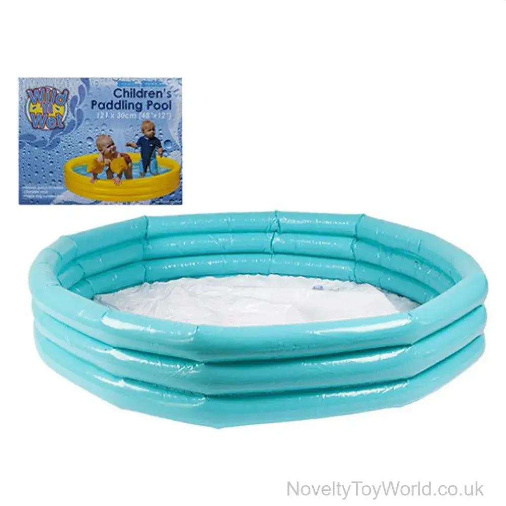 Inflatable 3 Ring Yellow Paddling Pool (121 x 30cm) | Wholesale Garden ...