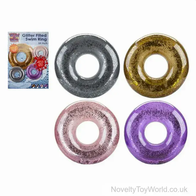 Wholesale | Inflatable Confetti Filled Swimming Pool Rings (60cm)