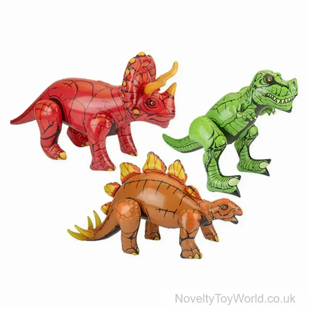 Inflatable Dinosaur Toy - Assorted (60cm) | Bulk Buy Dino Novelties