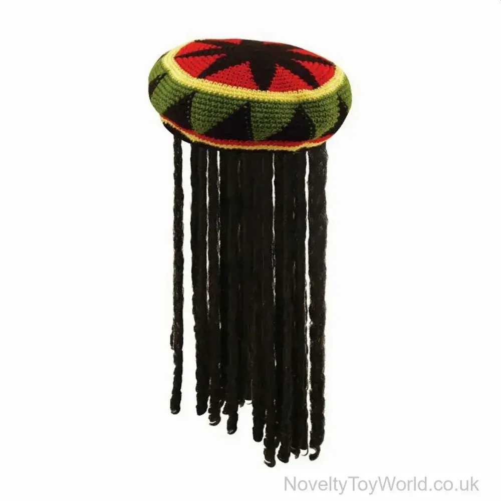 Jamaican Rasta Hat with Dreadlocks - Adult | UK Wholesale Fancy Dress Shop