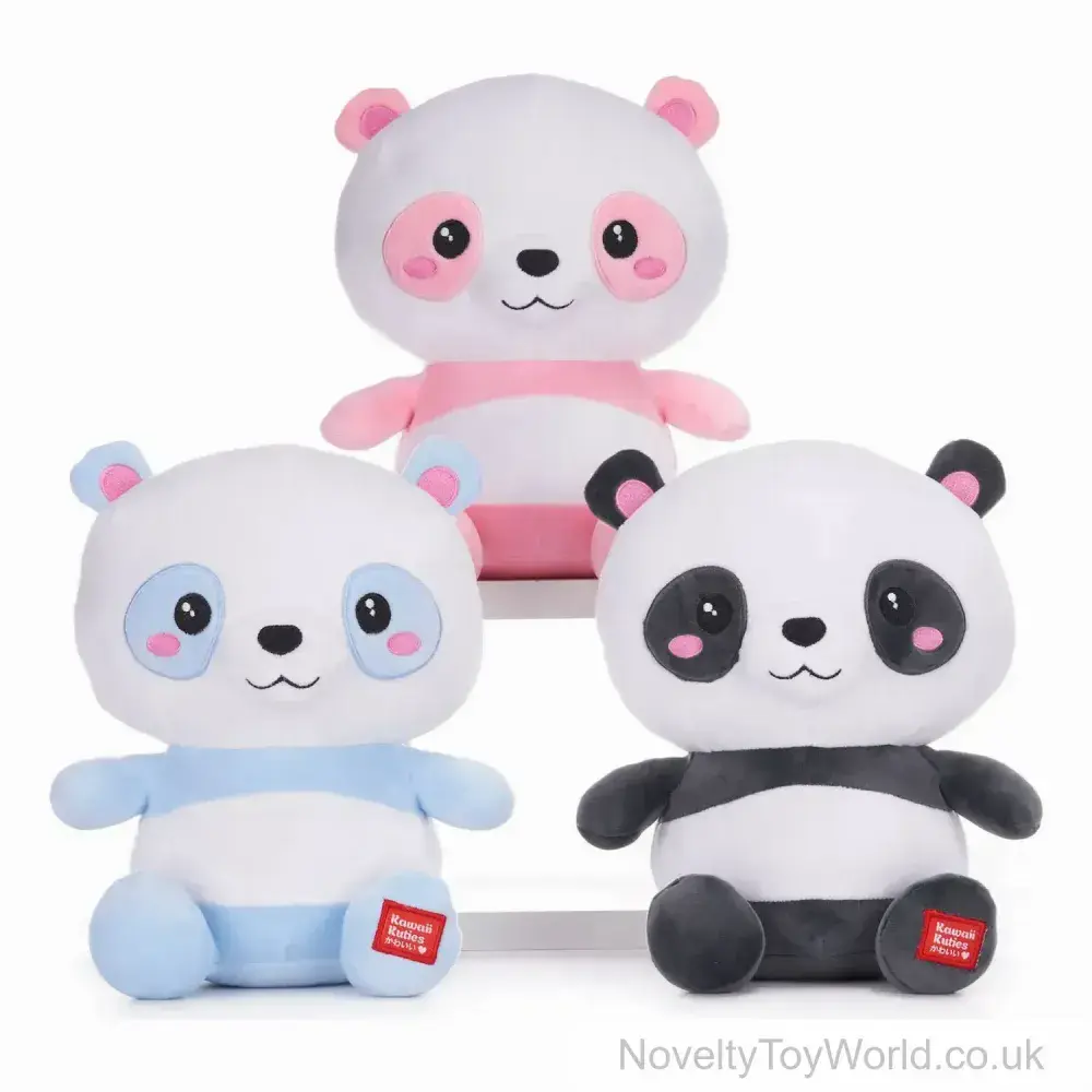 Kawaii Kuties Soft Toy Panda (24cm) - 3 Assorted | Wholesale Soft Toys UK