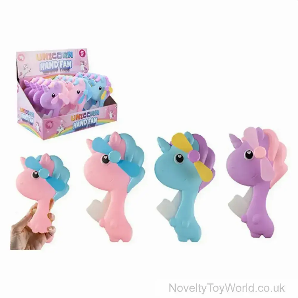 Kid's Unicorn Hand Fan (17cm) | Wholesale Unicorn Toys UK
