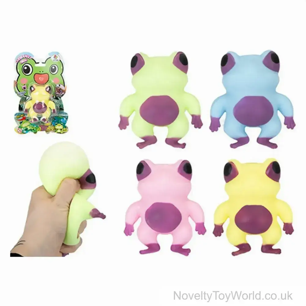 Large Stretch & Squeeze Frog in Display (10cm) | Squishy Toys UK